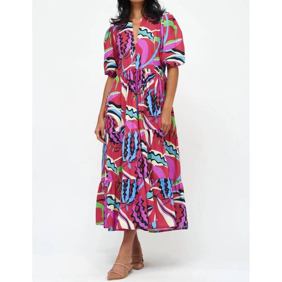 Oliphant | Dresses | New Oliphant Puff Sleeve Maxi Dress In Fergana ...